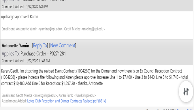 Requesting a Change Order on a Purchase Order – Finance - Rensselaer ...
